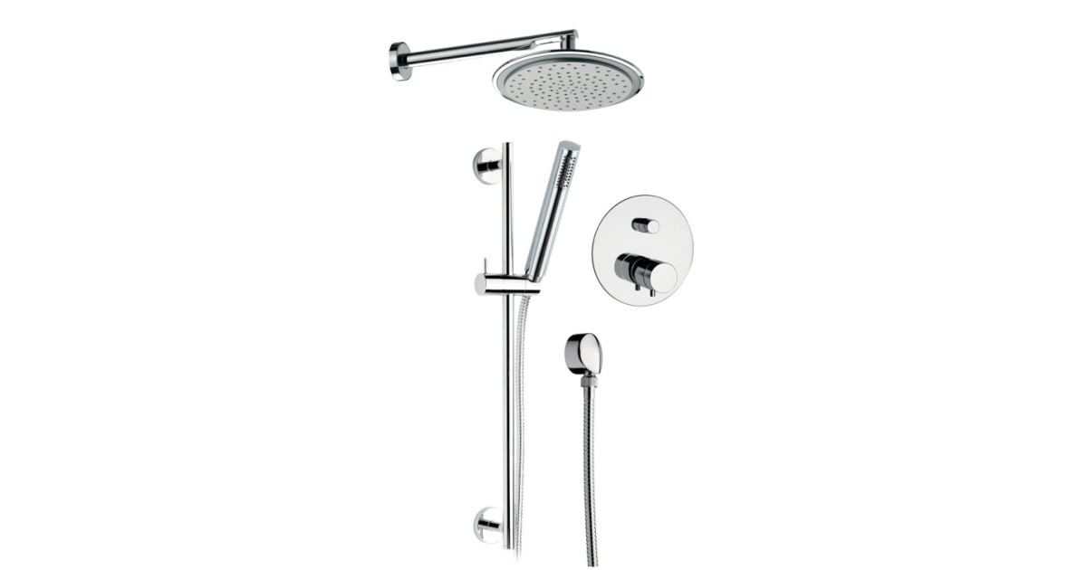 Nameeks Remer NT09S01US Remer 2.5 GPM Round Single Function Rain Shower ...