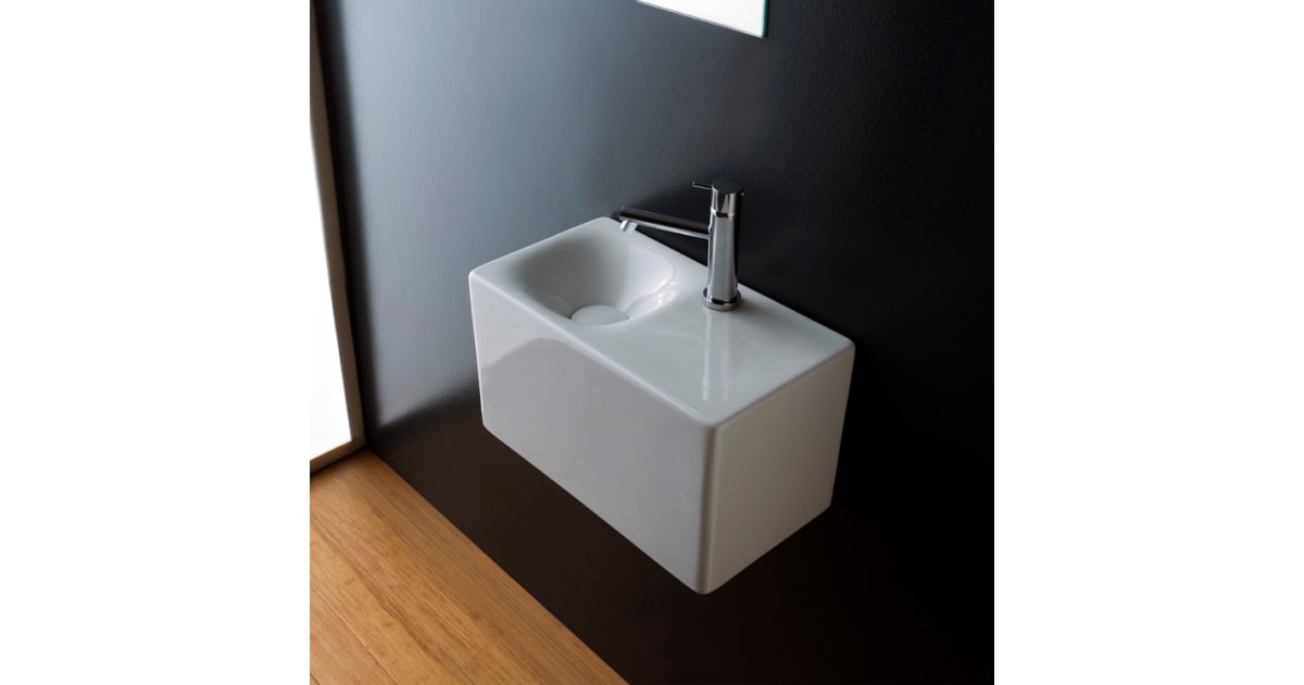Nameeks Scarabeo 1522-One Hole Scarabeo 16-1/2" Ceramic Bathroom Sink ...