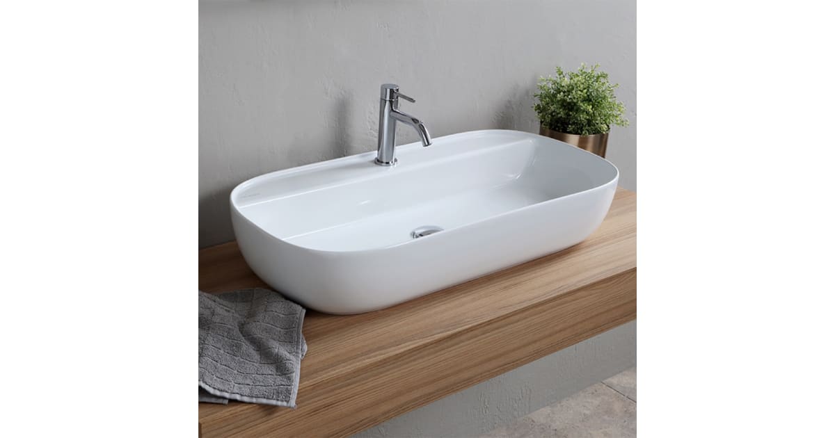 Nameeks Scarabeo 1801-Three Hole Scarabeo Glam 30" Rectangular Ceramic ...