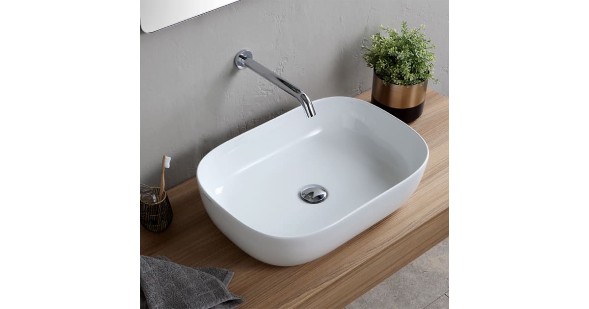 Nameeks Scarabeo 1804-No Hole Scarabeo Glam 23" Rectangular Ceramic ...