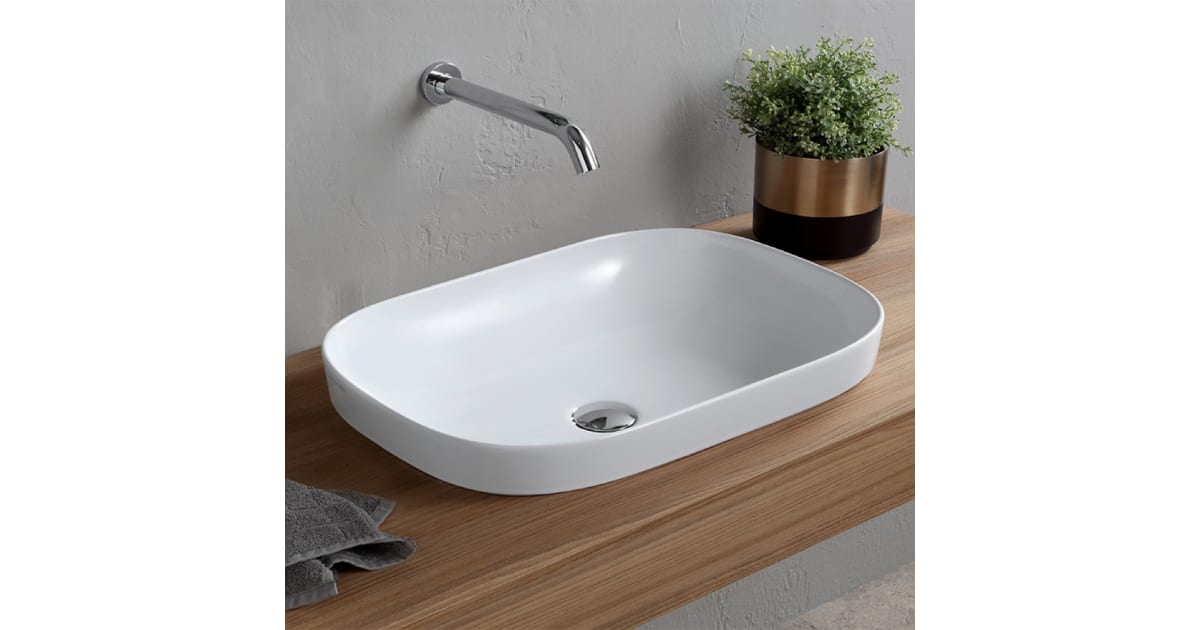 Nameeks Scarabeo 1805-No Hole Scarabeo Glam 23" Rectangular Ceramic ...