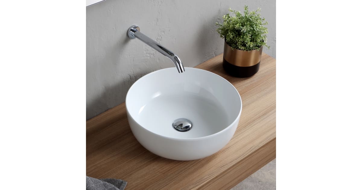 Nameeks Scarabeo 1807-No Hole Scarabeo Glam 16" Circular Ceramic Vessel ...