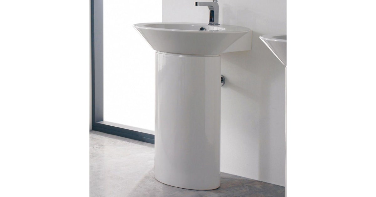 Nameeks Scarabeo 2002-One Hole Scarabeo 26-3/4" Ceramic Pedestal ...