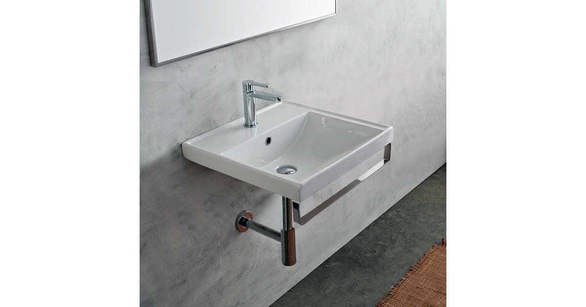 Nameeks Scarabeo 3001-TB-One Hole Scarabeo 23-5/8" Ceramic Wall Mount ...