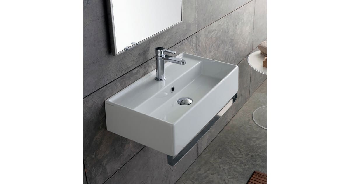 Nameeks Scarabeo 5002-TB-One Hole Scarabeo 23-3/5" Ceramic Wall Mount ...