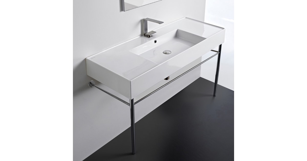 Nameeks Scarabeo 5125-CON-One Hole Scarabeo Teorema 2.0 48" Rectangular ...