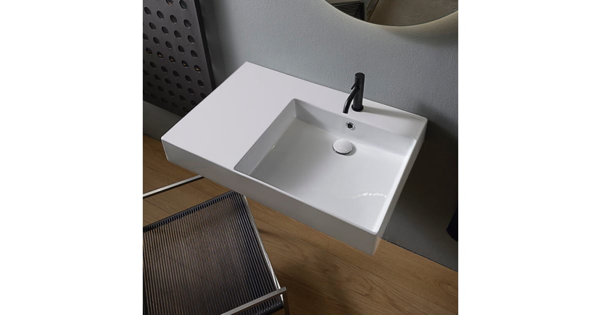 Nameeks Scarabeo 5150-One Hole Teorema 2.0 Plus 31-1/2" Rectangular ...