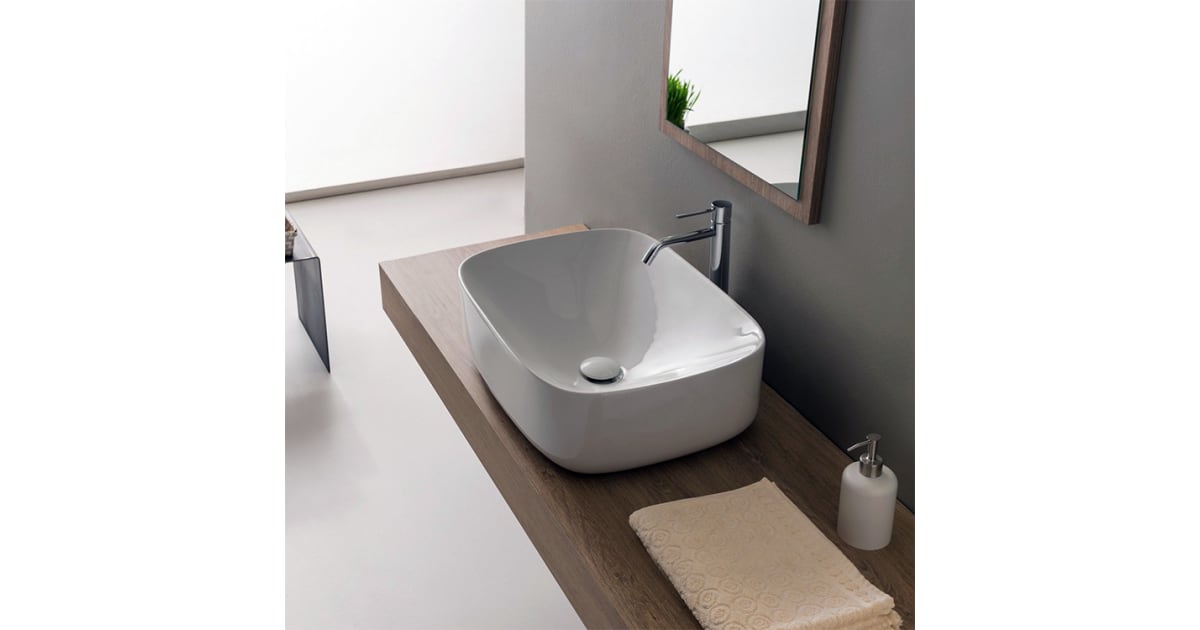 Nameeks Scarabeo 5501-No Hole Scarabeo 16-1/2" Ceramic Bathroom Sink ...