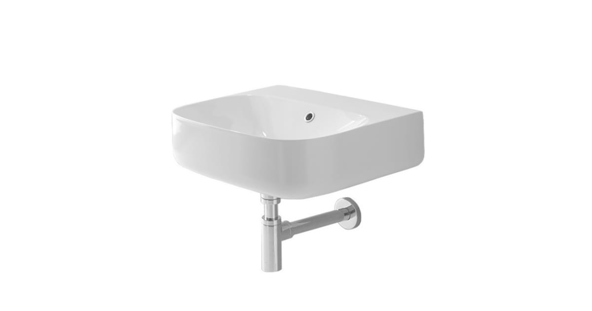 Nameeks Scarabeo 5507-No Hole 20" Ceramic Wall Mounted Bathroom Sink ...