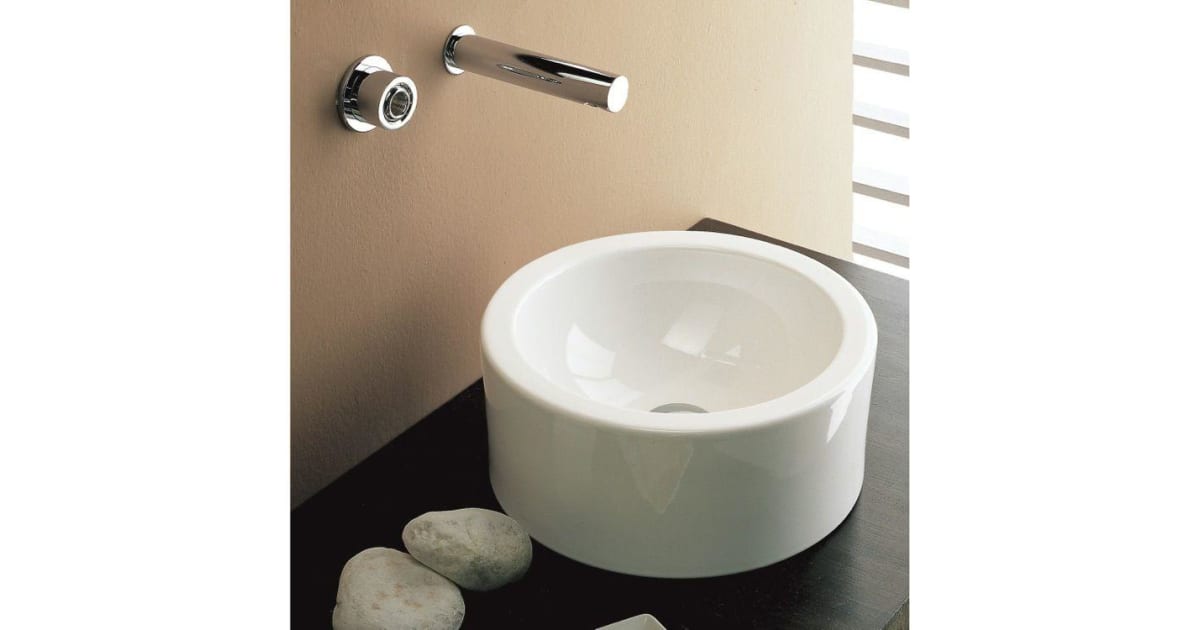 Nameeks Scarabeo 8034-No Hole Scarabeo 14-1/2" Ceramic Vessel Bathroom ...