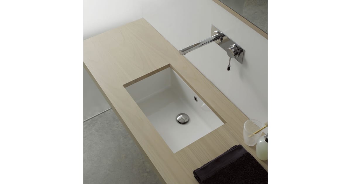 Nameeks Scarabeo 8090-No Hole Scarabeo 18-2/5" Ceramic Undermount ...