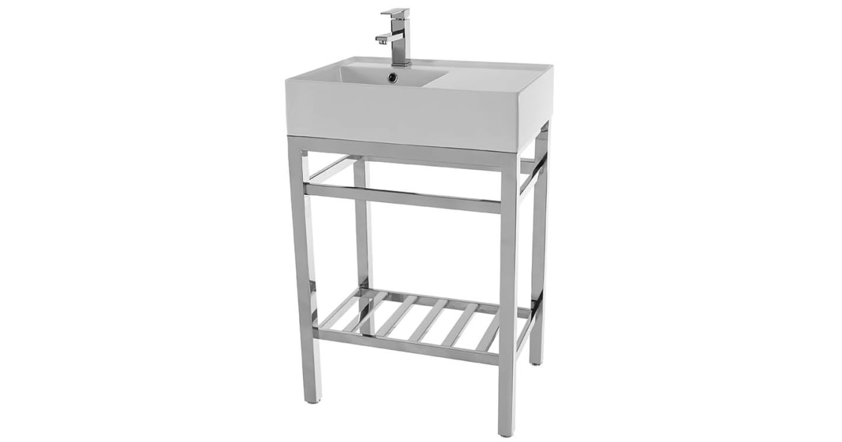 Nameeks Scarabeo 5114-CON2 Teorema 2 modern Ceramic Console Sink with ...