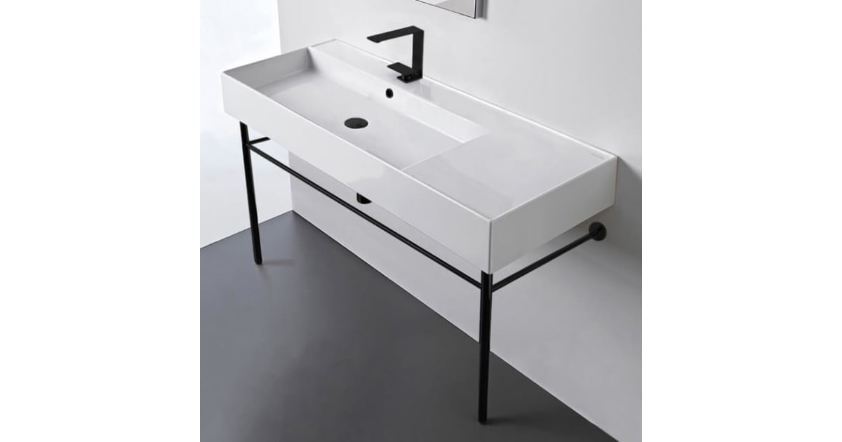 Nameeks Scarabeo 5121-CON-BLK Scarabeo Teorema 2.0 48" Rectangular ...