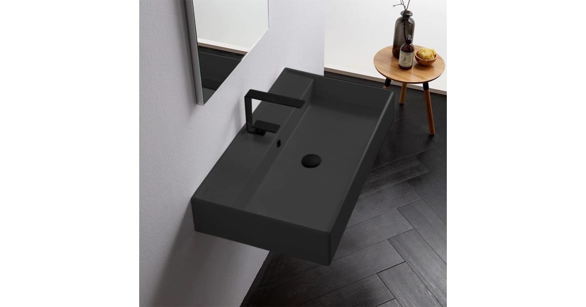 Nameeks Scarabeo 8031/R-80-49-One Hole Scarabeo Teorema 31-1/2" Ceramic ...