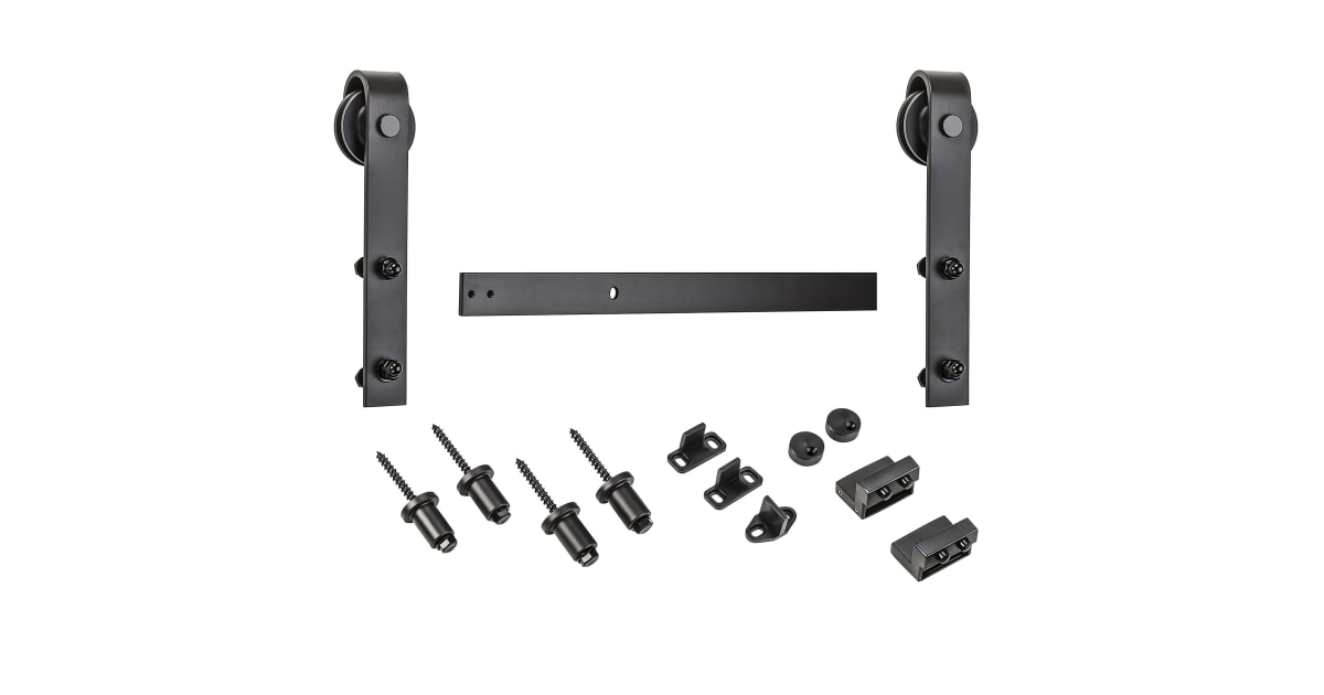 National Hardware N186-960 72" Barn Door Fitting Set with Straight ...