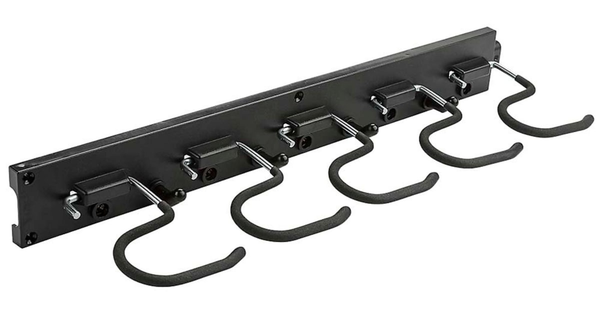 National Hardware N112-090 64 Inch Adjustable Storage Hook Rack with 5 ...