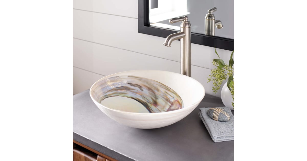 Native Trails MG1717-AE Murano 16-1/4" Circular Glass Vessel Bathroom ...