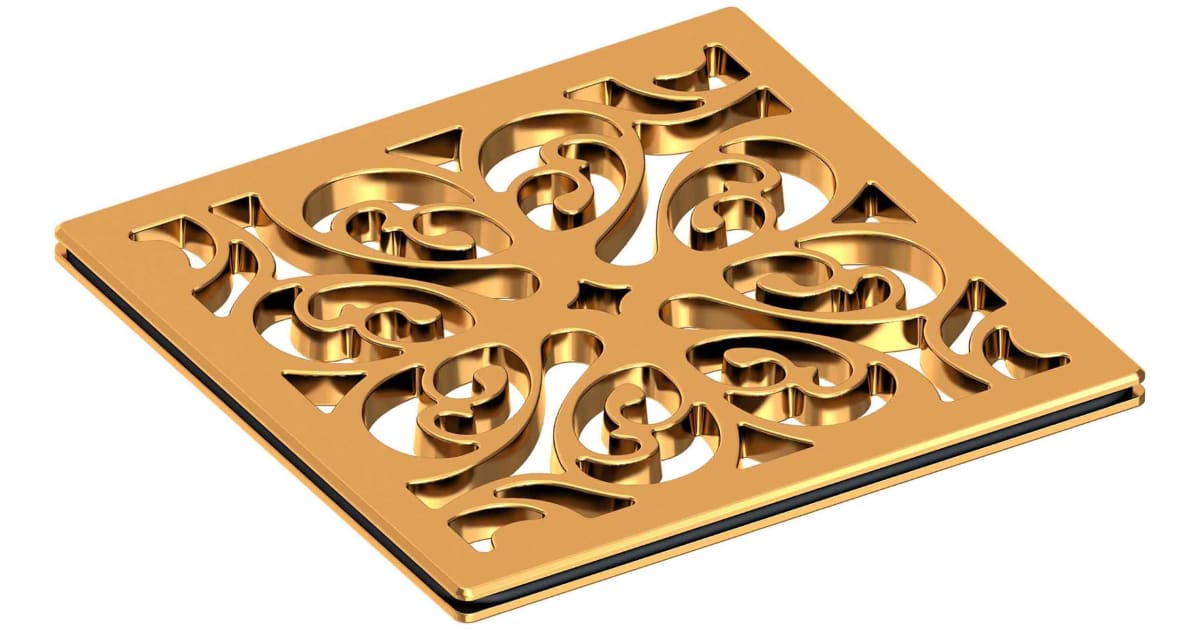 Newport Brass 233-405-034 Decorative Drains 4" Square Shower Drain Grid ...