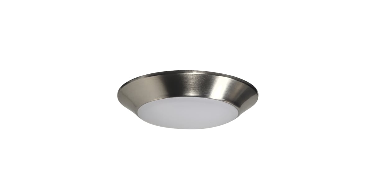 Nora Lighting NLOPAC-R4TWNM Opal 6" Wide LED Flush Mount Bowl Ceiling ...