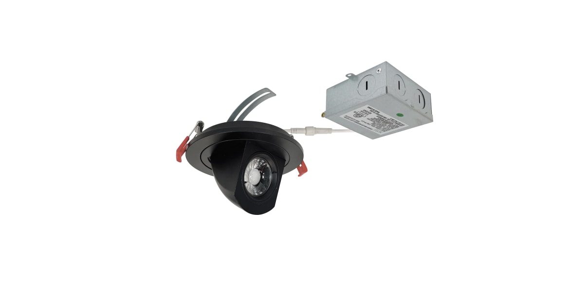 Nora Lighting NM4-R47030BB M4 4" Wide Canless Adjustable Elbow 3000K ...