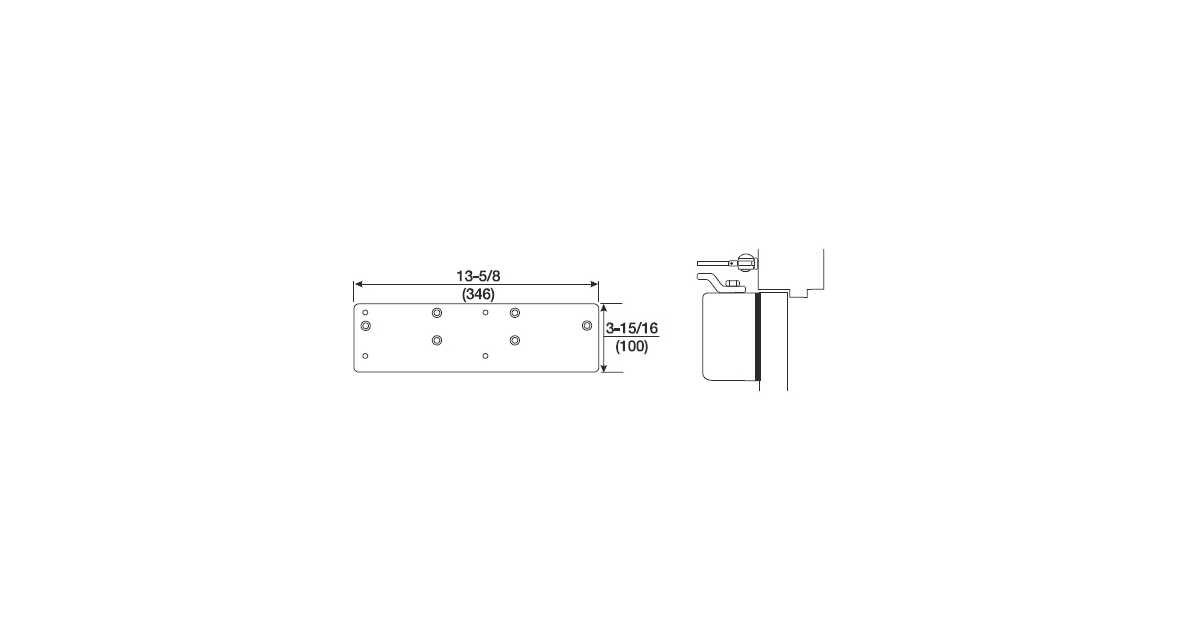 Norton 7786689 7700 Series Standard Door Closer Drop Plate | Ferguson Home