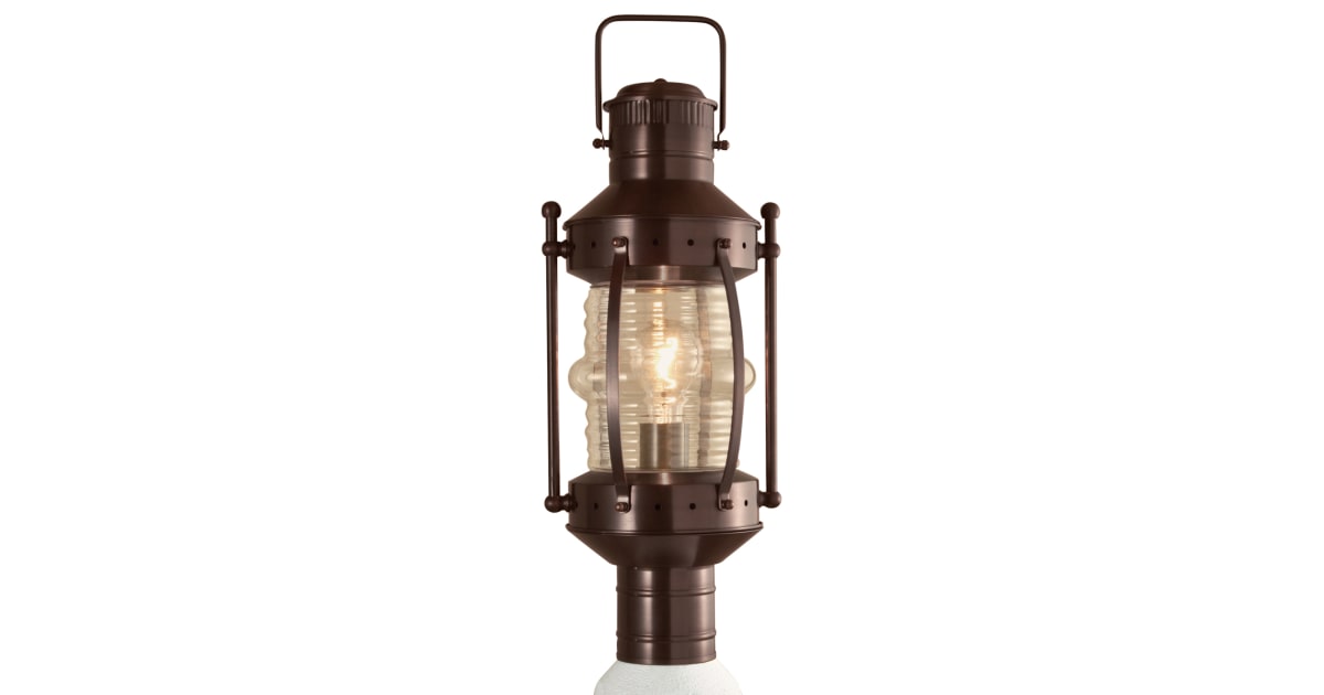 Norwell Lighting 1107-BR-CL Seafarer Single Light 21" Tall Outdoor Post ...