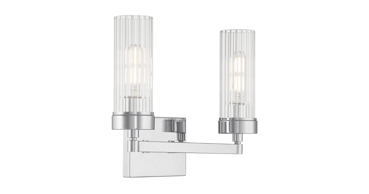 Norwell Lighting 2612-CH-CL Lida 2 Light 14" Wide Vanity Light with ...