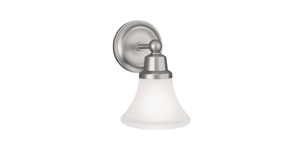 Norwell Lighting 8951-BN-FL Elizabeth 10" Tall Single Light Bathroom ...