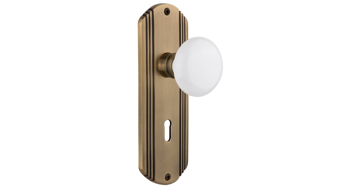Nostalgic Warehouse 706218 Vintage White Porcelain Dummy Door Knob Set ...