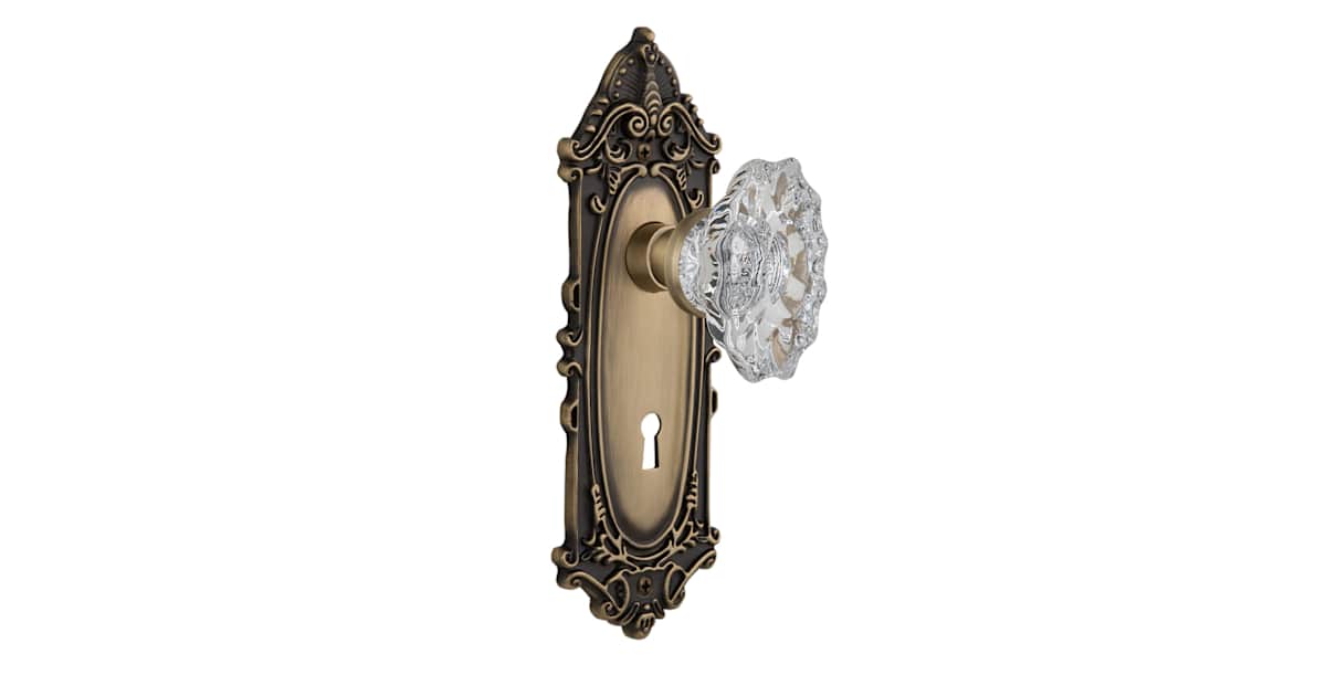 Nostalgic Warehouse 713799 Chateau Single Dummy Door Knob with Key Hole ...