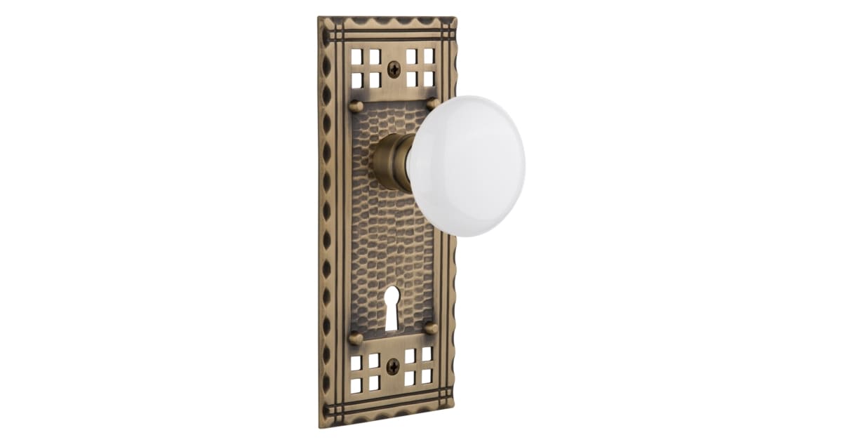 Nostalgic Warehouse 718065 Vintage White Porcelain Privacy Door Knob ...