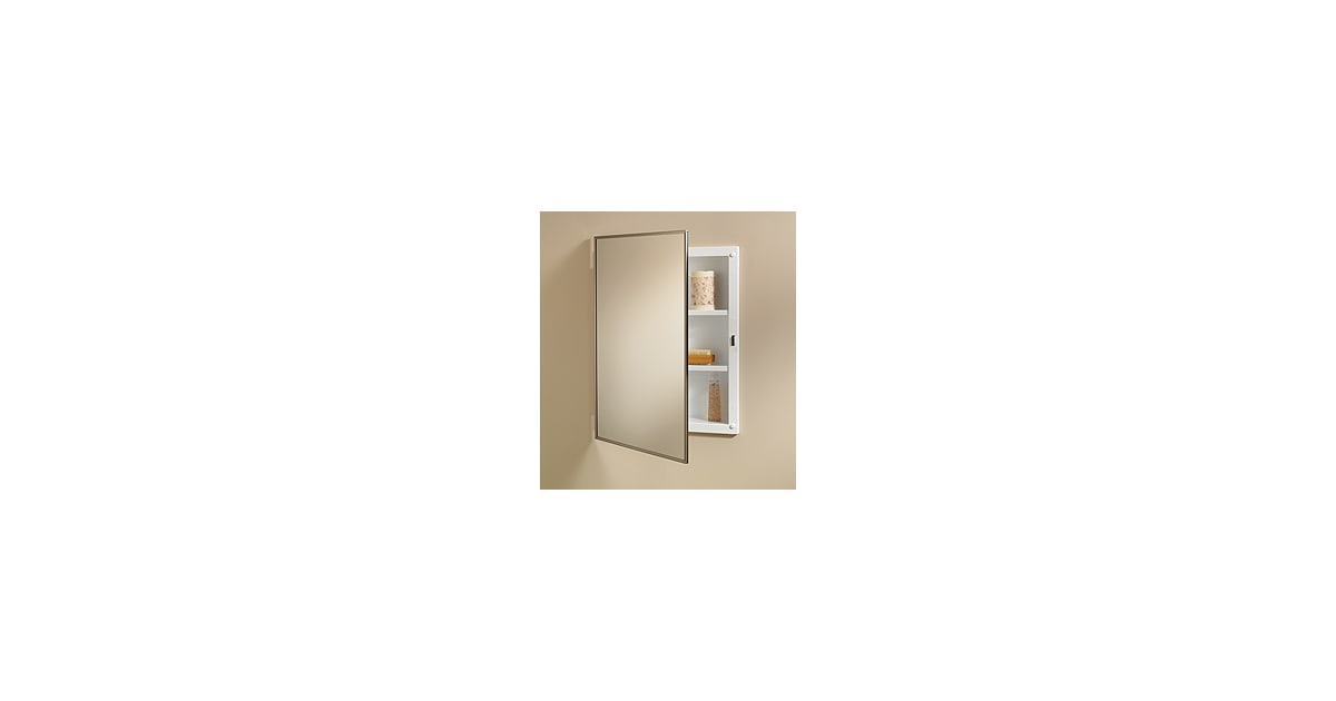 NuTone 84018CHG Recessed Steel Medicine Cabinet with Two Adjustable ...