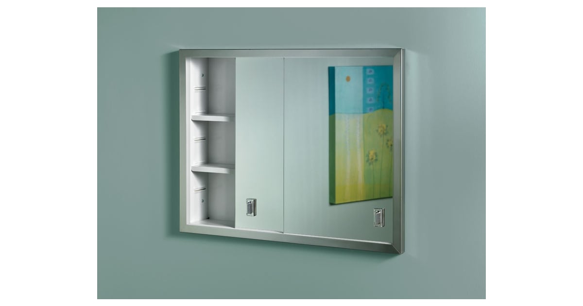 NuTone B703850X 19.1875 Inch x 24.625 Inch Twin Sliding Door Medicine ...