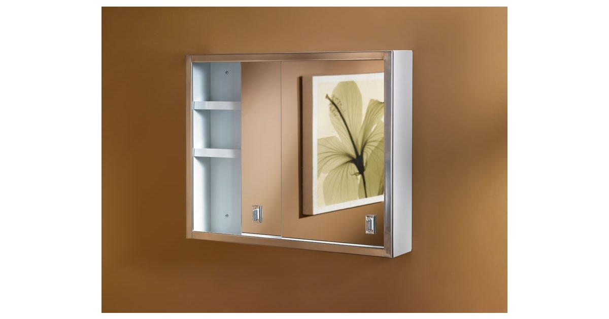 NuTone B704850X 19-1/4 Inch x 24 Inch Double Sliding Door Medicine ...