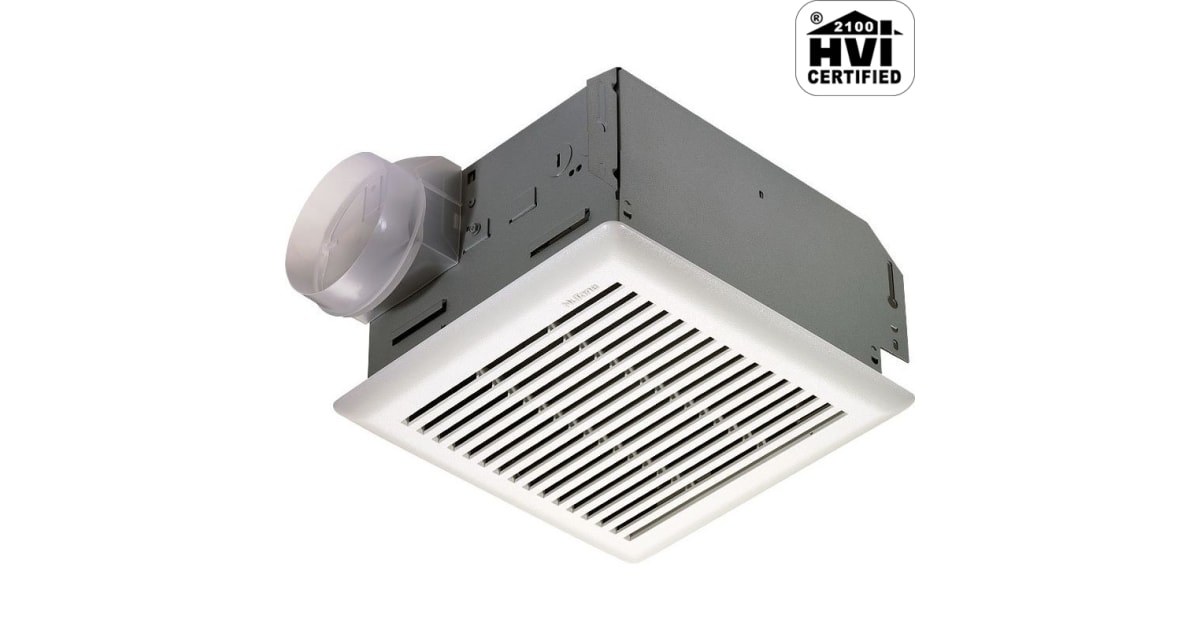 NuTone 672R 110 CFM 4 Sone Ceiling Mounted HVI Certified Bath Fan with ...