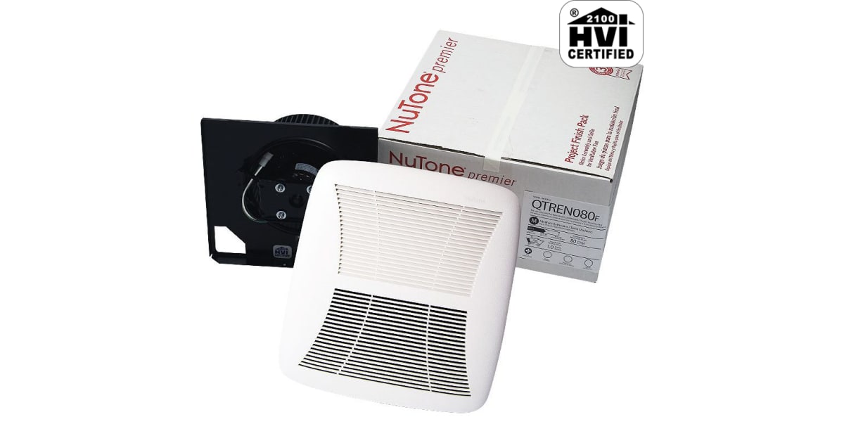 NuTone QTRN110F 110 CFM 1.5 Sone Ceiling Mounted HVI Certified Blower ...