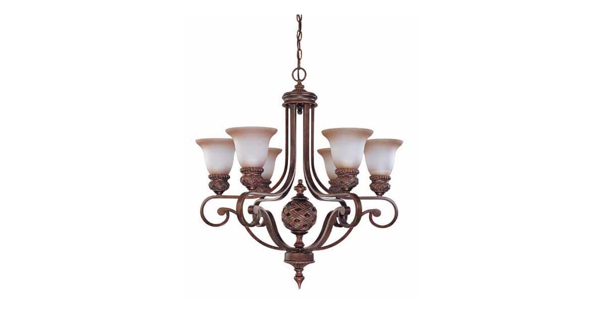 Nuvo Lighting 60/1583 Six Light Up Lighting Chandelier from the Wesley ...