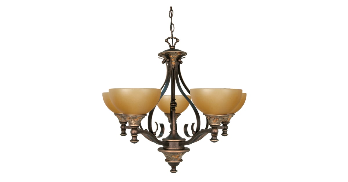 Nuvo Lighting 60/417 Five Light Up Lighting Chandelier from the ...