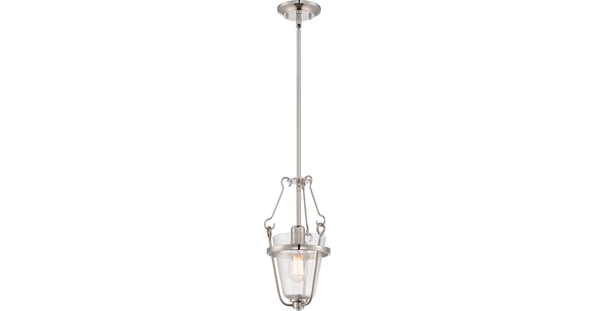 Nuvo Lighting 60/5287 Latham 1 Light Mini Single Pendant in Polished Nickel | Ferguson Home