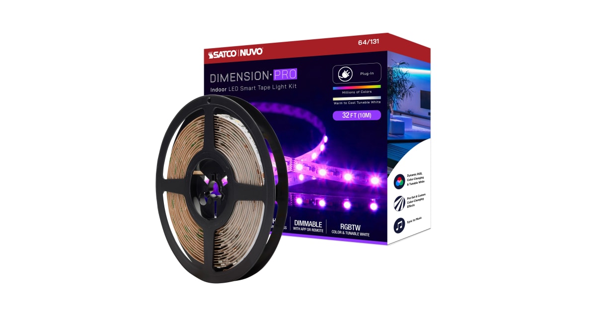 Nuvo Lighting 64/131 Dimension Pro 32' Long Color Changing RGB Smart ...