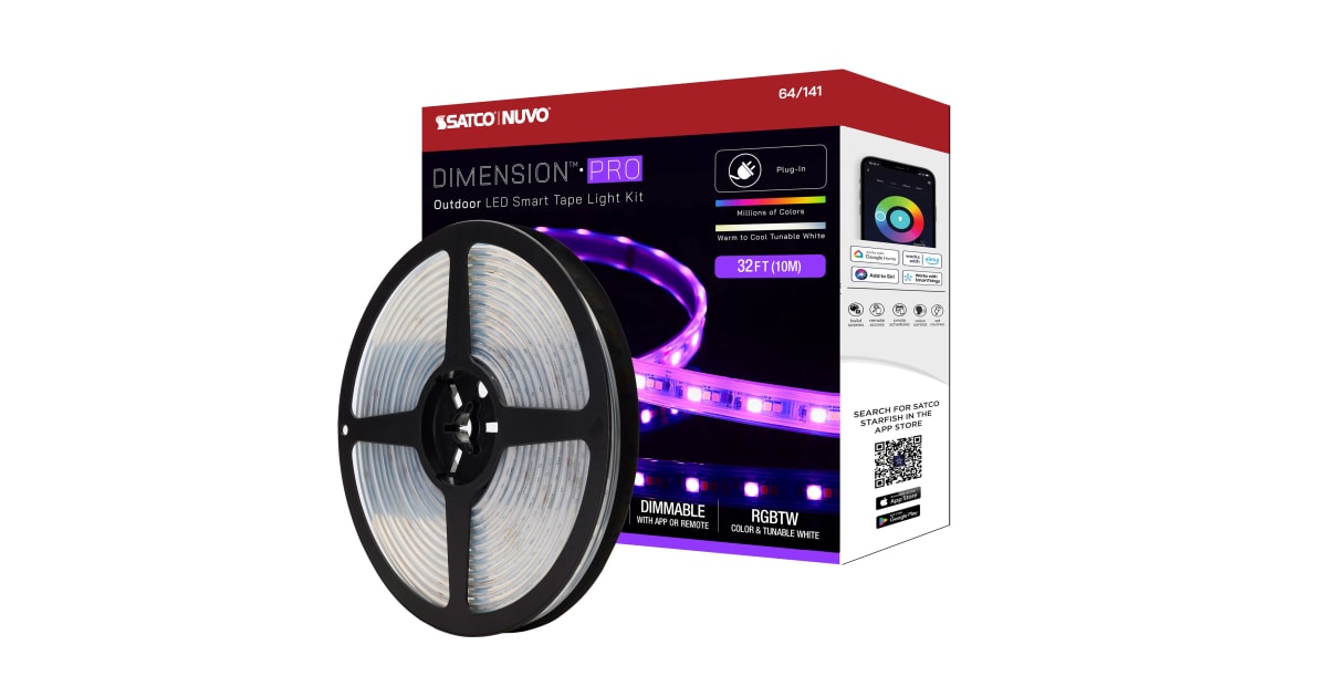 Nuvo Lighting 64/141 Dimension Pro 32' Long Color Changing RGB Smart ...