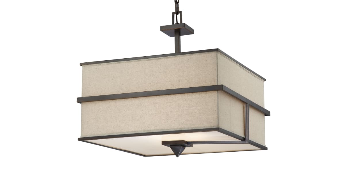Nuvo Lighting 60/4398 Skyline Four Light Pendant Fixture with Beige ...