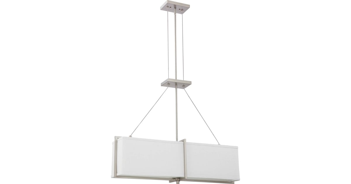 Nuvo Lighting 60/4505 Logan Four Light Square Pendant with Slate Gray ...