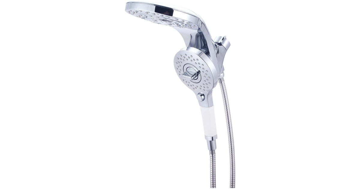 Olympia Faucets P-4560 i2 2.5 GPM Multi Function Rain Shower Head with Single Function Hand ...