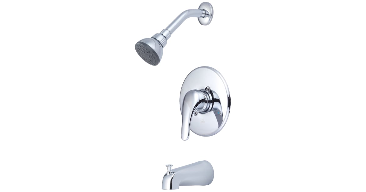 Olympia Faucets T-2300-VC Elite Tub and Shower Trim Package with 1.75 GPM Single Function Shower ...