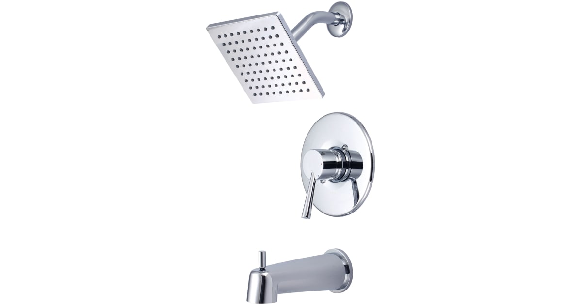 Olympia Faucets T-2374-MB i2 Tub and Shower Trim Package with 1.75 GPM Single Function Shower ...