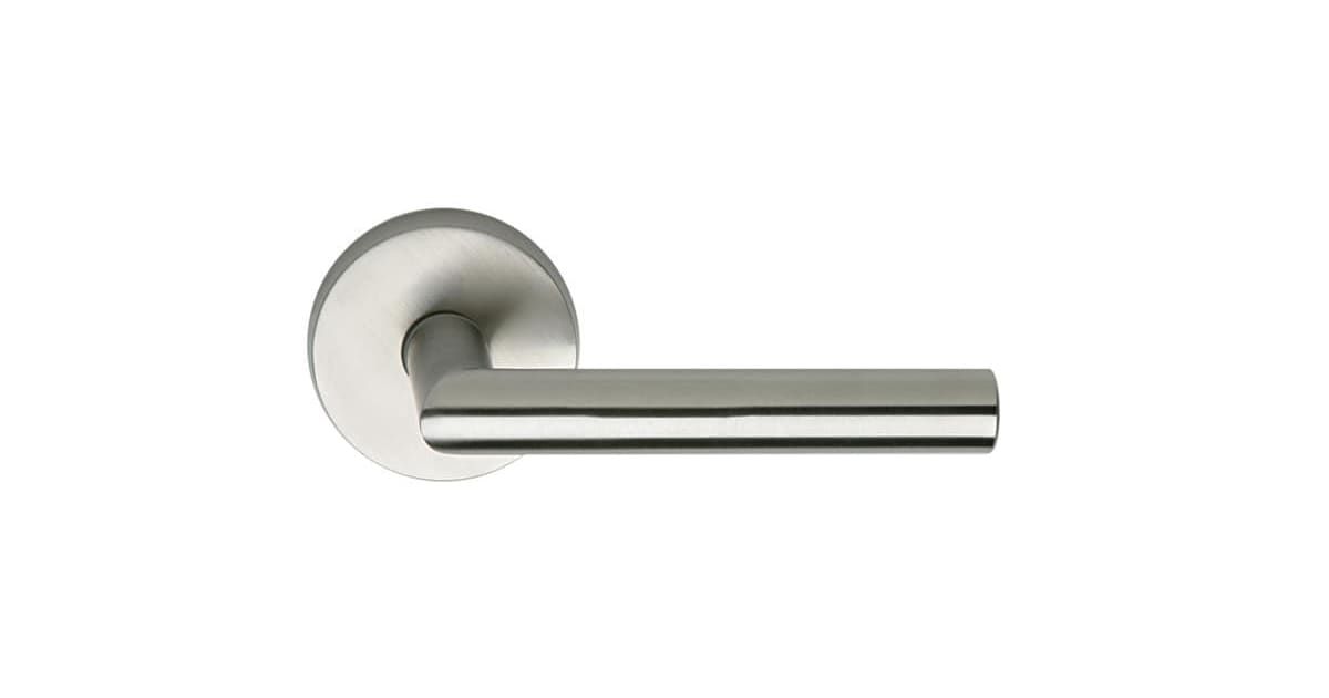 Omnia 12/38T.PA32 Passage Door Lever Set with 12 Style Handle and Round ...