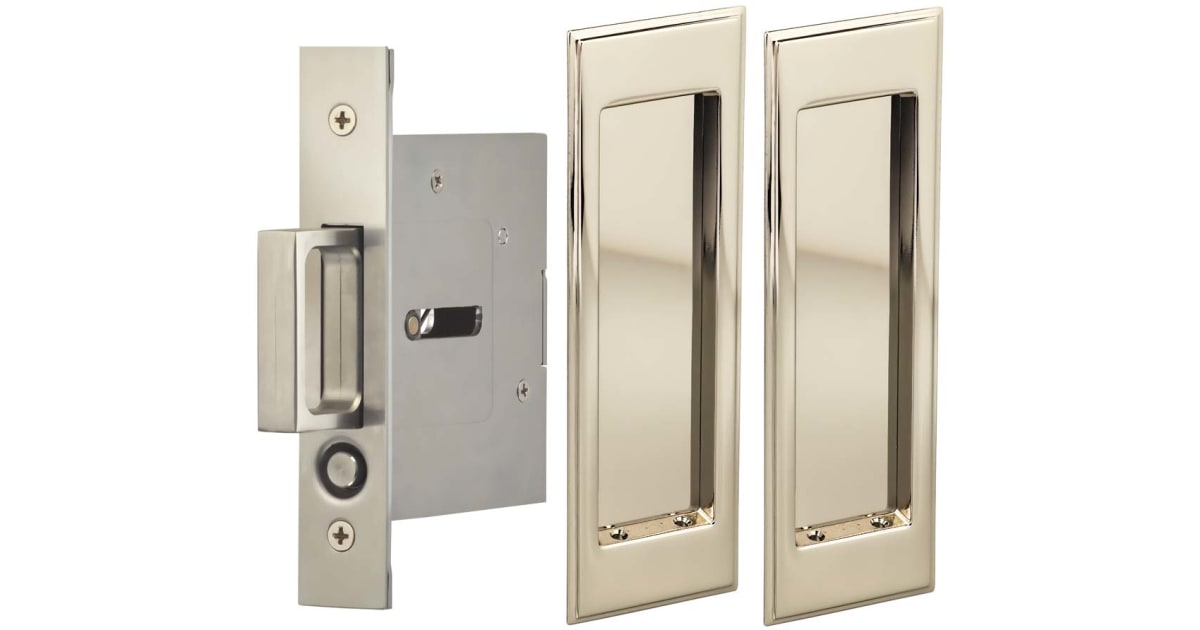 Omnia 7037/N.14 Solid Brass Passage Pocket Door Lock with Traditional ...