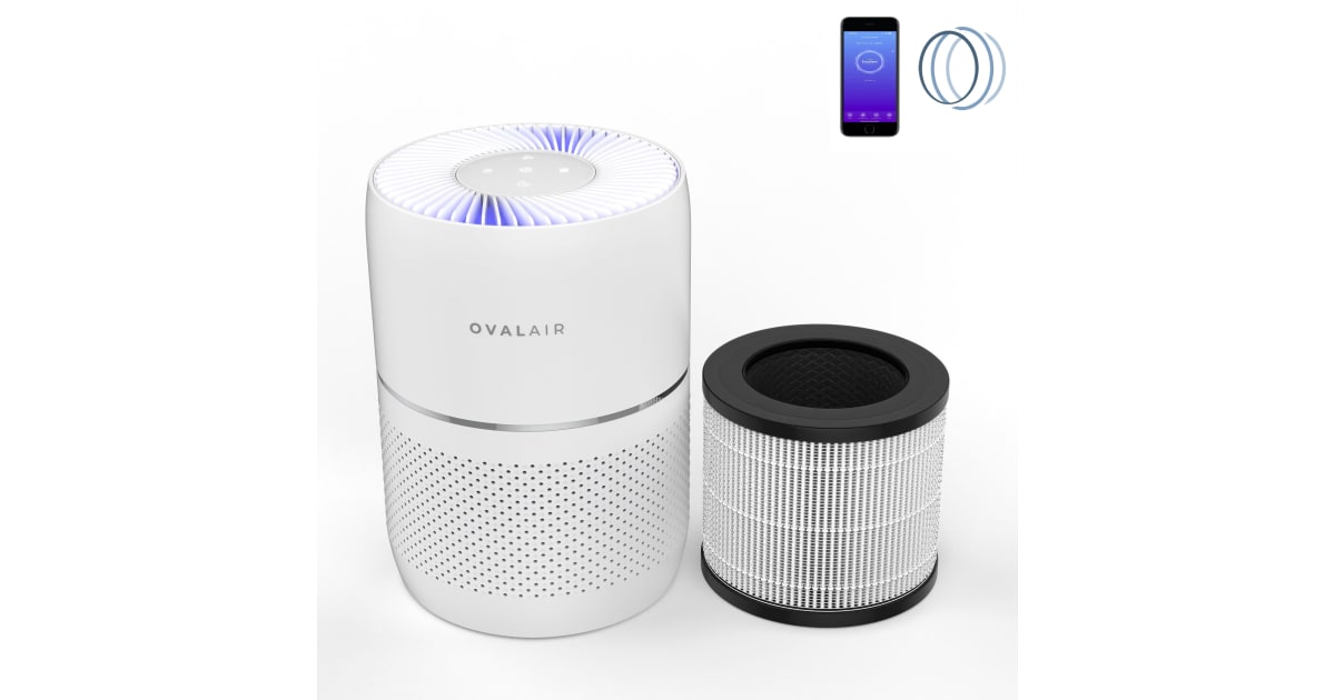 OVAL AIR AIR2000A Personal Air Purifier with 3 Stage Filtration ...