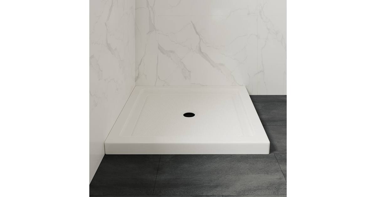 Ove Decors 15SBR-BALI32-WHTWM Bali 32" x 32" Square Shower Base with ...
